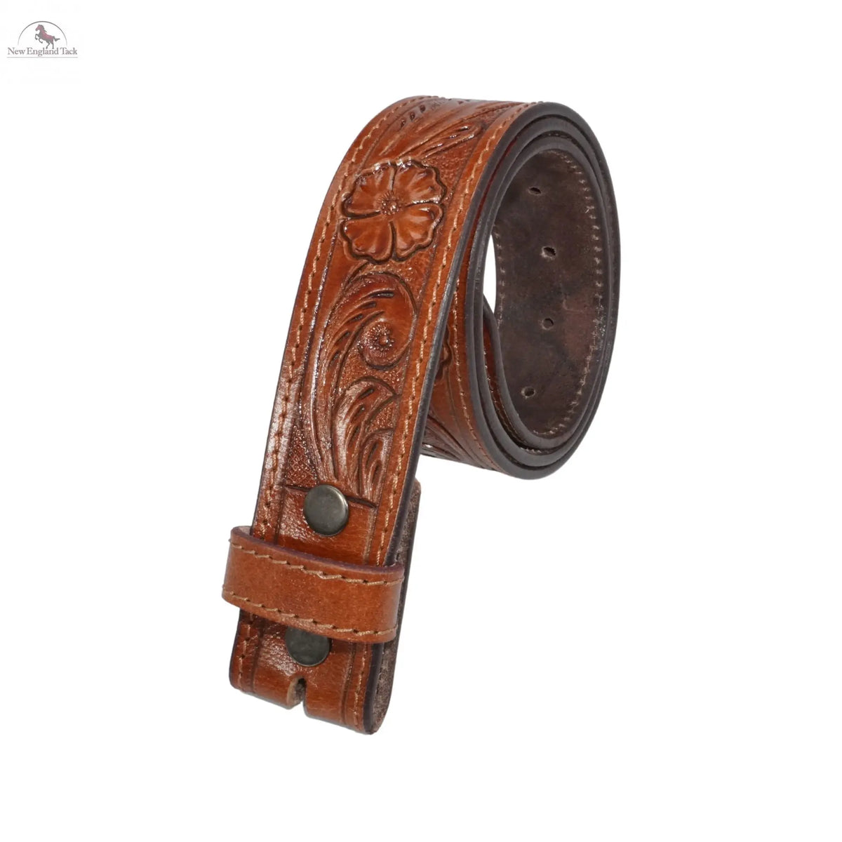 Western Leather Belt - Floral Tooled - Full Grain – NewEngland Tack